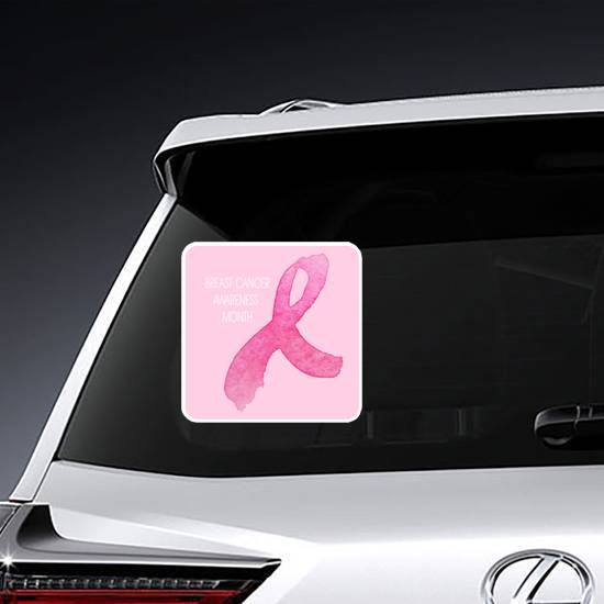 Watercolor Style Breast Cancer Awareness Sticker