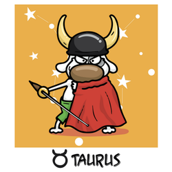 Funny Taurus Horoscope Zodiac Sticker