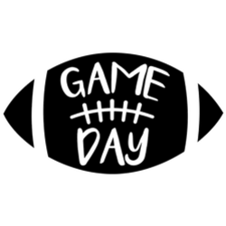 Game Day Football Ball Sticker