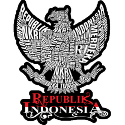 Garuda Republik Indonesia Typography Sticker