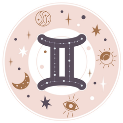 Gemini Horoscope Pink Astrology Sticker