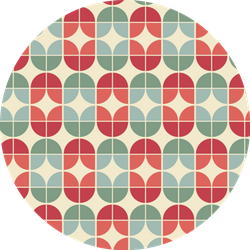 Geometric 1950s Tiles Pattern Sticker