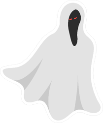 Ghost With Red Eyes Sticker