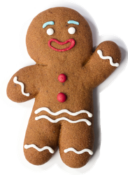 Gingerbread Classic Cookie Hero Isolated Sticker