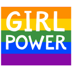 Girl Power Gay Pride Flag Sticker