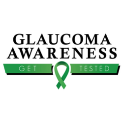 Glaucoma Awareness Ribbon, Get Tested Sticker