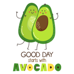 Good Day Starts With Avocado Sticker