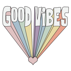 Good Summer Vibes Rainbow Illustration Sticker
