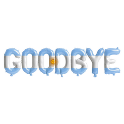 Goodbye Balloons With Argentina Flag Sticker