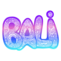 Gradient Lettering Bali, Indonesia Sticker