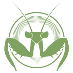 Green Praying Mantis Icon Sticker