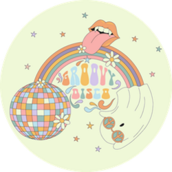 Groovy Disco Party Halloween Sticker