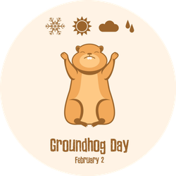 Get ready for Groundhog Day with our collection of stickers