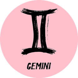 Grunge Gemini Zodiac Sign Sticker