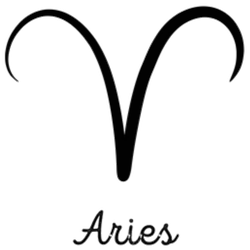 Hand Drawn Aries Zodiac Simple Illustration Sticker