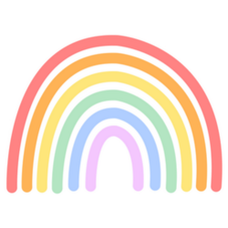 Hand Drawn Doodle Sketch Pastel Lgbt Rainbow Sticker