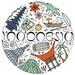 Hand Drawn Indonesia Concept Sticker
