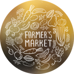 Hand Drawn Lettering Farmers Market Doodle Sticker
