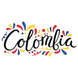 Handwritten Calligraphy Lettering Colombia Sticker