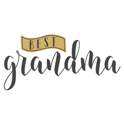 Handwritten Lettering Best Grandma Sticker