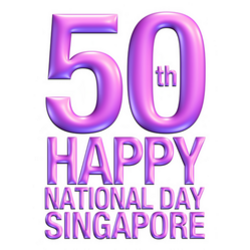 Happy 50th Independence Of Singapore Sticker