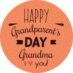 Happy Grandparents Day Grandma I Love You Sticker
