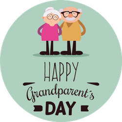 Happy Grandparents Day Illustration Sticker