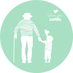 Happy Grandparents Day Love You Grandpa Sticker