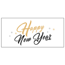 Happy New Year Name Plate Sticker