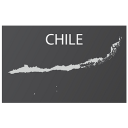 High Detailed Map Of Chile Sticker