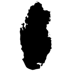 High Detailed Map - Qatar Sticker