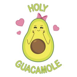 Holy Guacamole Cute Avocado Sticker