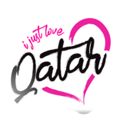 I Just Love Qatar Lettering Sticker