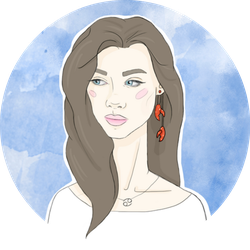 Illustration Of Cancer Astrological Water Sign Sticker