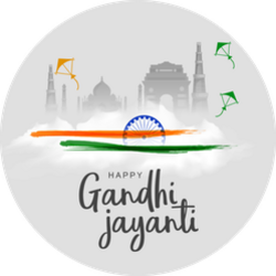 Illustration Of Gandhi Jayanti Sticker