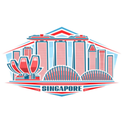 Illustration Of Singapore City Logo Sticker