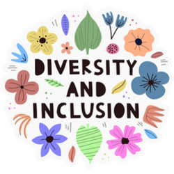 Inclusion And Diversity Flower Lettering Sticker