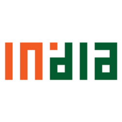 India. Country Name Typography Sticker