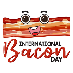 International Bacon Day Banner Sticker