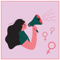 International Women's Day Feminist Pink Sticker