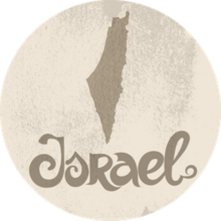 Israel Grunge Map Sticker