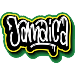 Jamaica Hand Lettering Graffiti Sticker
