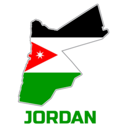 Jordan Country Map Lettering Sticker