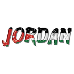 Jordan Flag Text Sticker