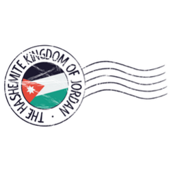 Jordan Grunge Postal Stamp Sticker