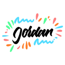 Jordan. Hand Drawn City Name Sticker