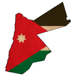 Jordan Map Drawing Sticker