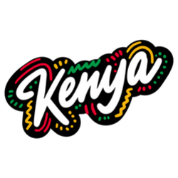 Kenya Africa Handwritten Lettering Sticker