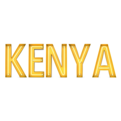 Kenya - Country Name Yellow Neon Sticker