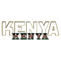 Kenya Double Lettering Sticker